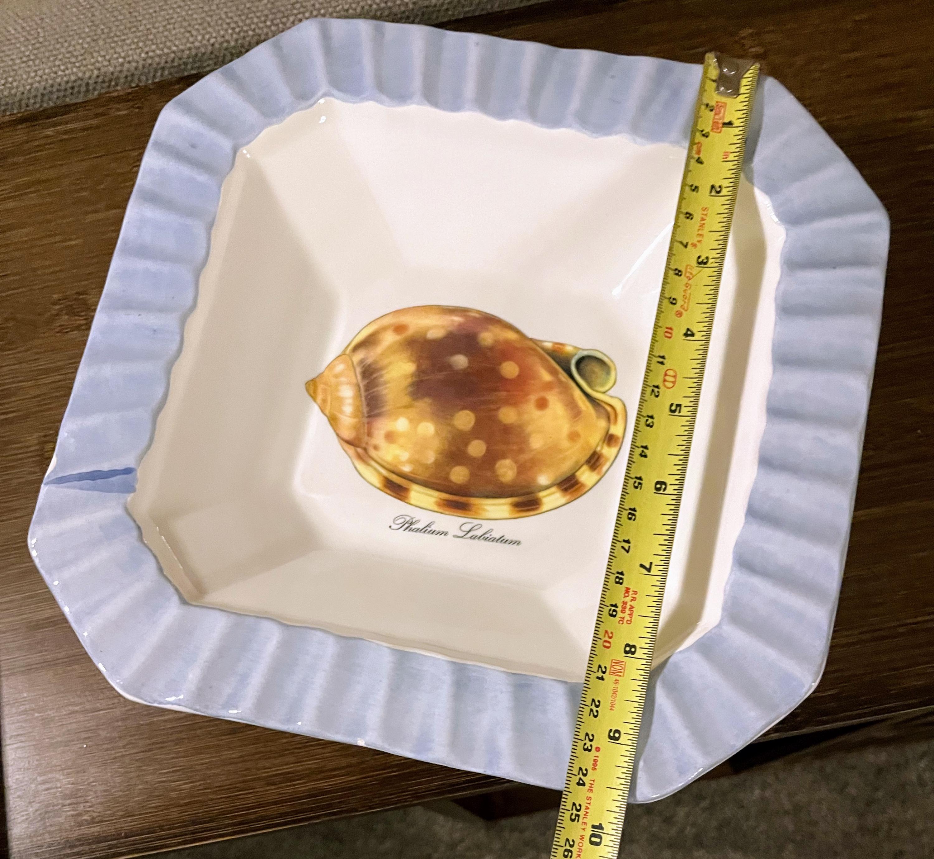 Vintage Italian Ceramica Due Torri Transferware Sea Shell Serving Bowl ...