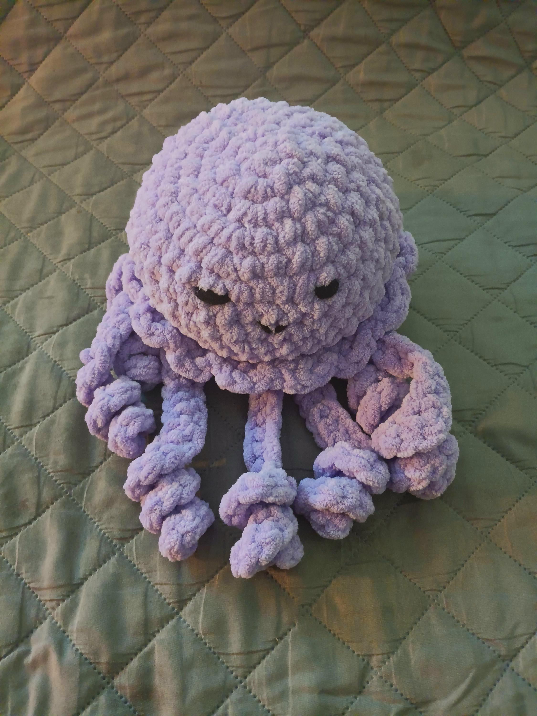 Purple Crochet Large Jellyfish Handmade New - Etsy