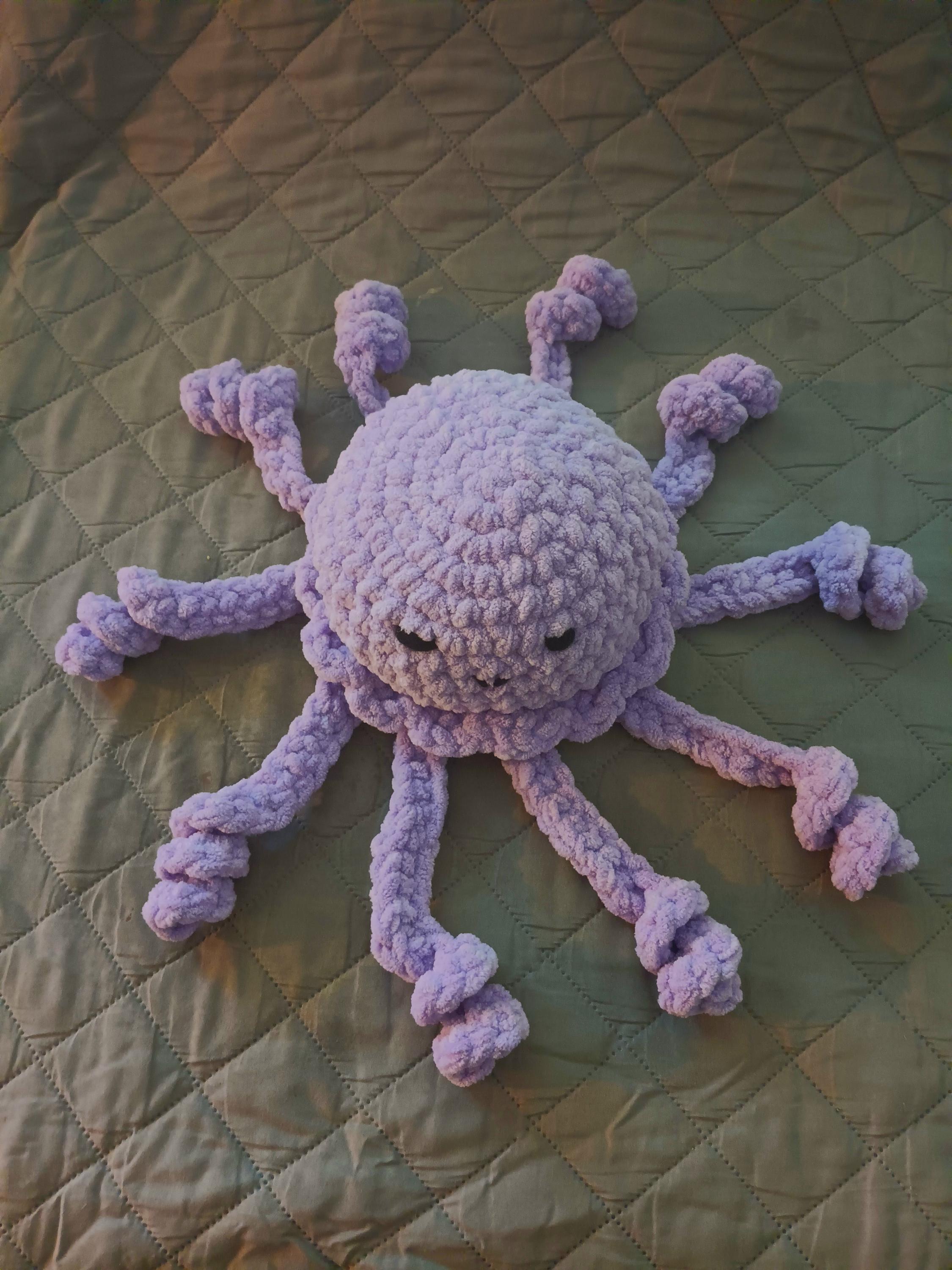 Purple Crochet Large Jellyfish Handmade New - Etsy