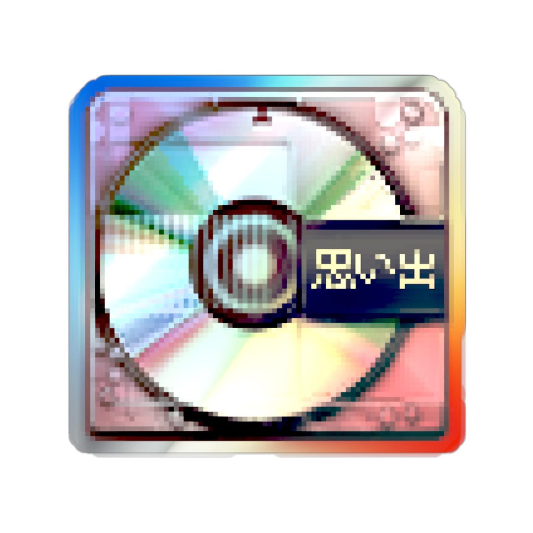 Mini Disc Holographic Pixel Art Sticker. Art by Pixellator. - Etsy