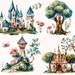 Fairytale Enchanted Forest Digital Clipart, Forest Art, Watercolor, PNG ...