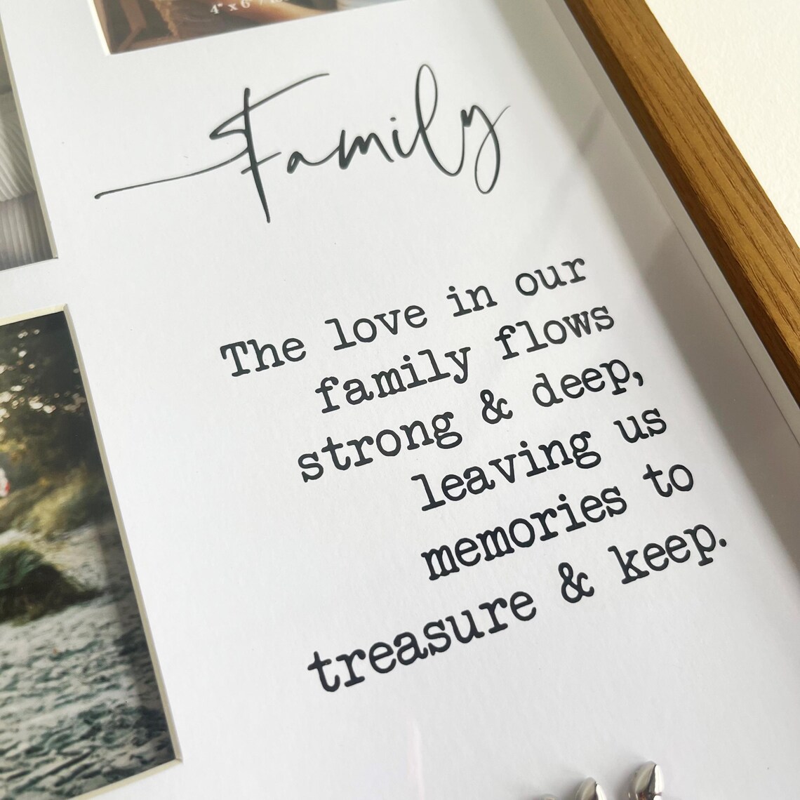 Wooden Collage Multi Photo Frame Real Wood Picture Frame Dark Wood ...