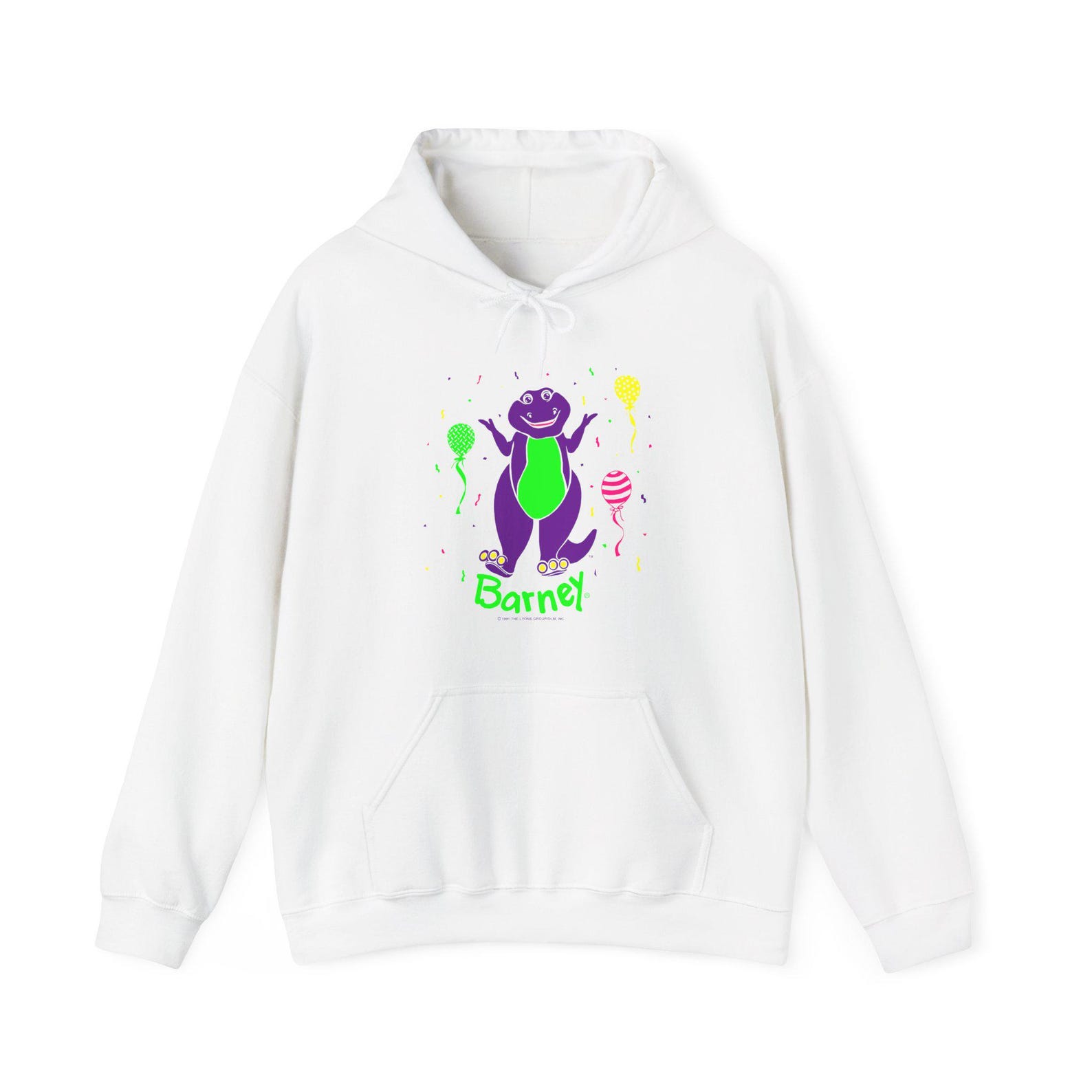 Barney the Dinosaur Hoodie: Vintage Cartoon Sweater, Purple Graphic ...