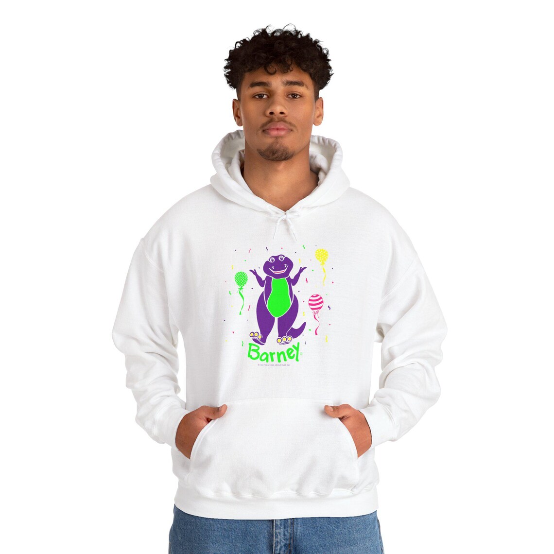 Barney the Dinosaur Hoodie: Vintage Cartoon Sweater, Purple Graphic ...