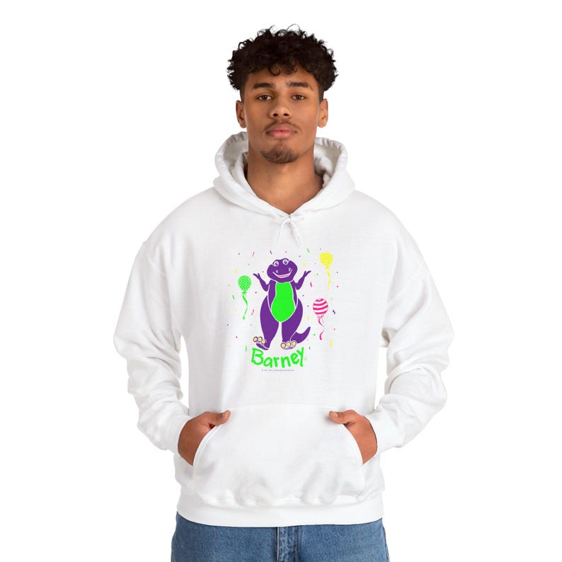 Barney the Dinosaur Hoodie: Vintage Cartoon Sweater, Purple Graphic ...