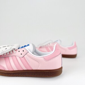 Custom Samba Sneakers, Custom Pink Color Shoes Hand-painted Pattern ...