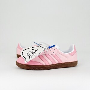Custom Samba Sneakers, Custom Pink Color Shoes Hand-painted Pattern ...