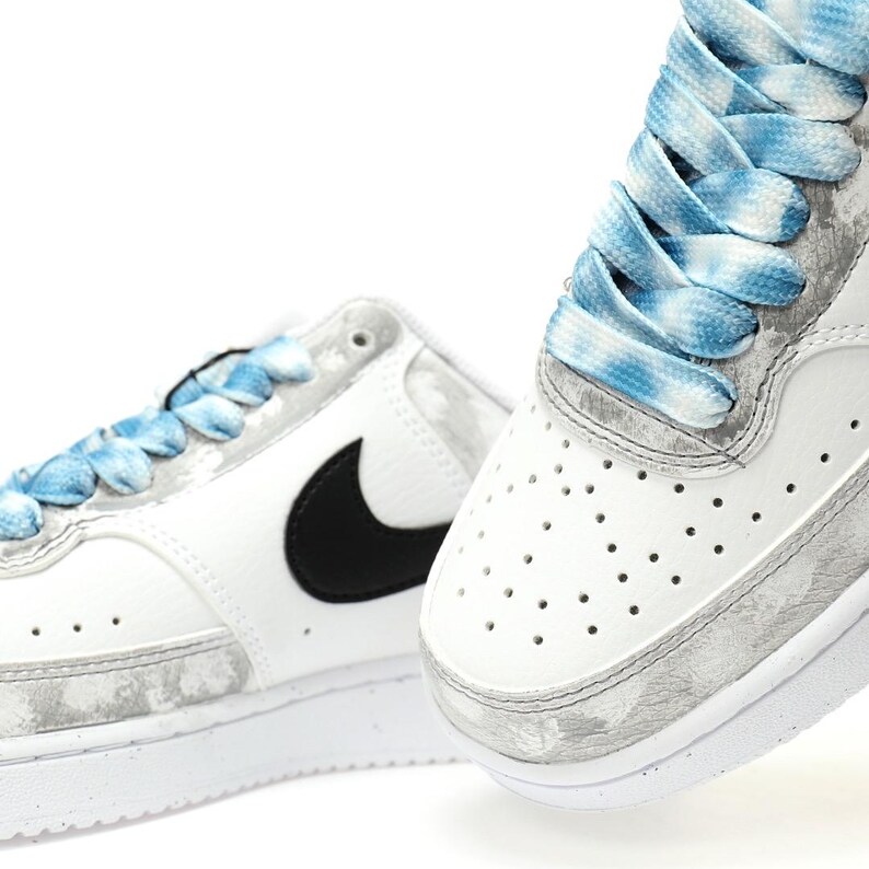 Custom Air Force AF1 Sneakers With Hand Made Painted Dream Blue Color ...