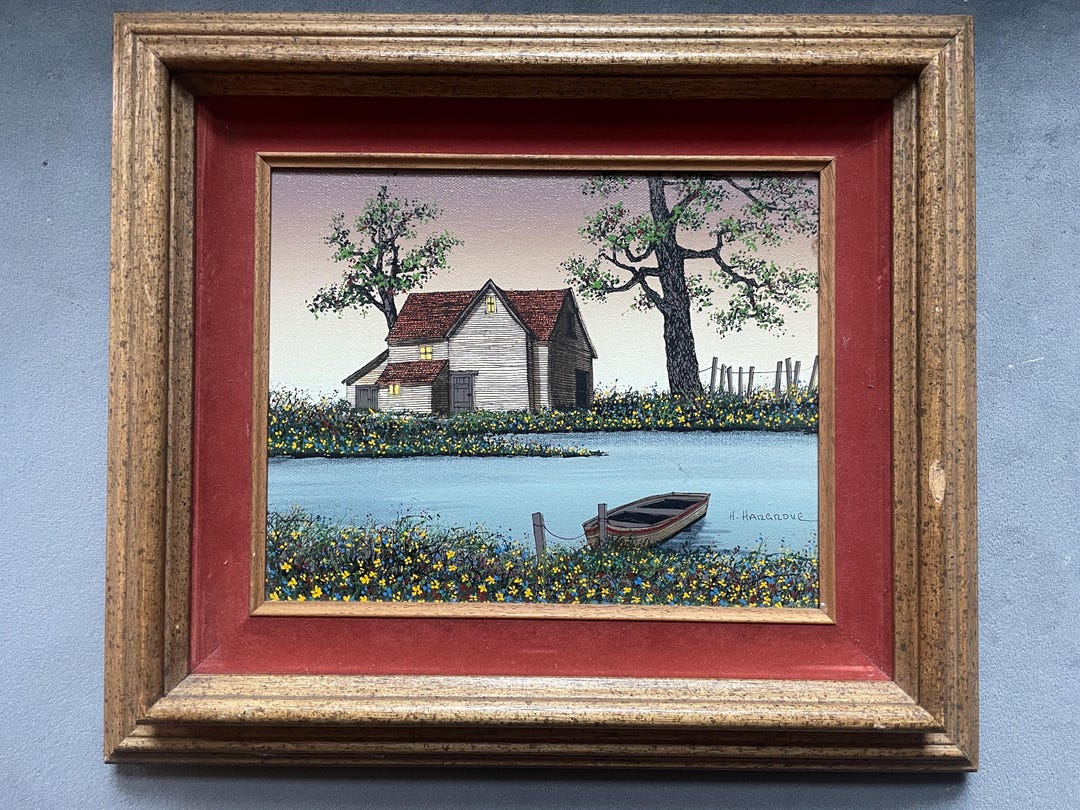 H. Hargrove 1984 Original Oil Painting "lakehouse." Artist Signed. - Etsy