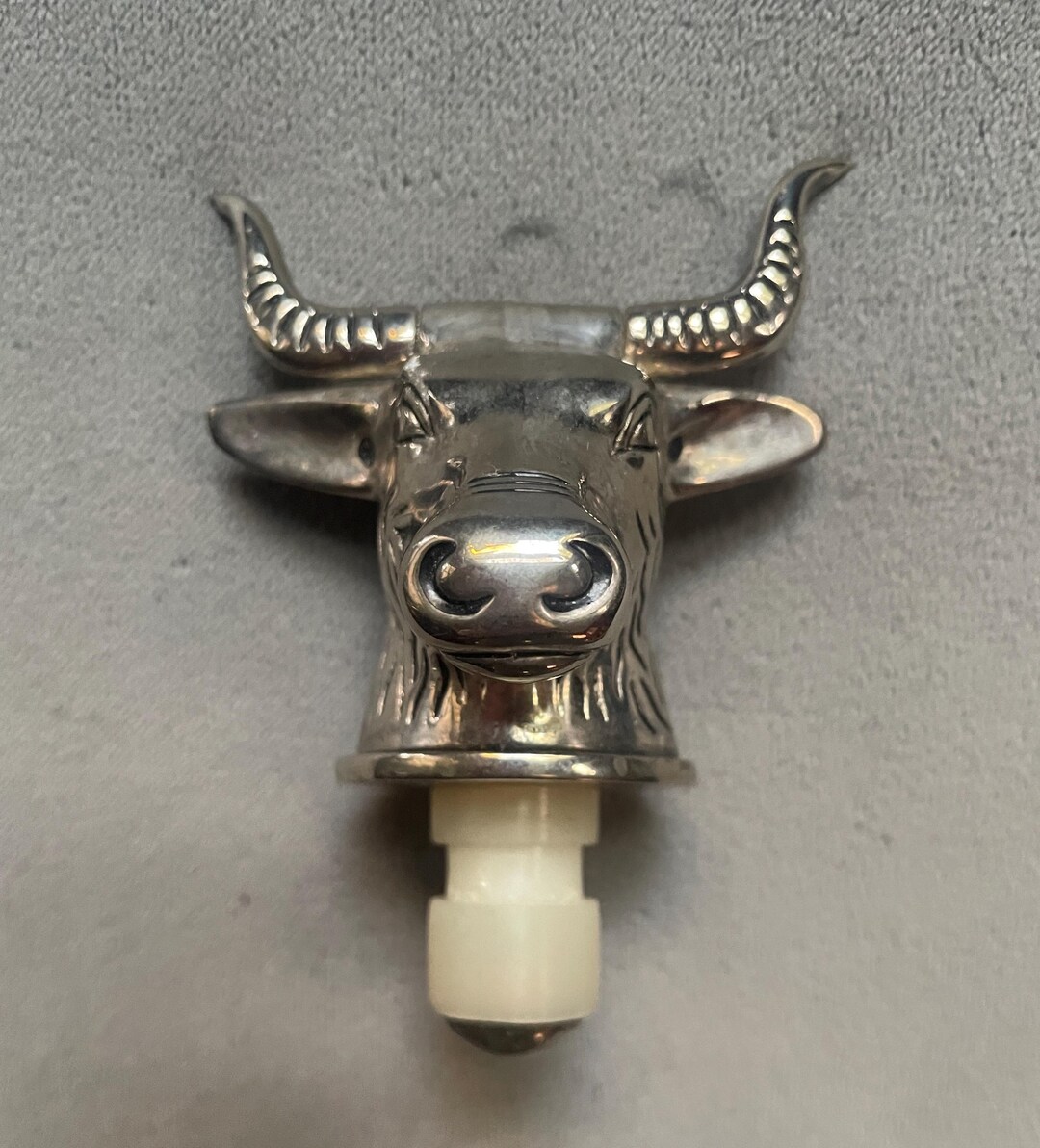 Neiman Marcus Silver-plated Longhorn Bull Wine Stopper - Etsy