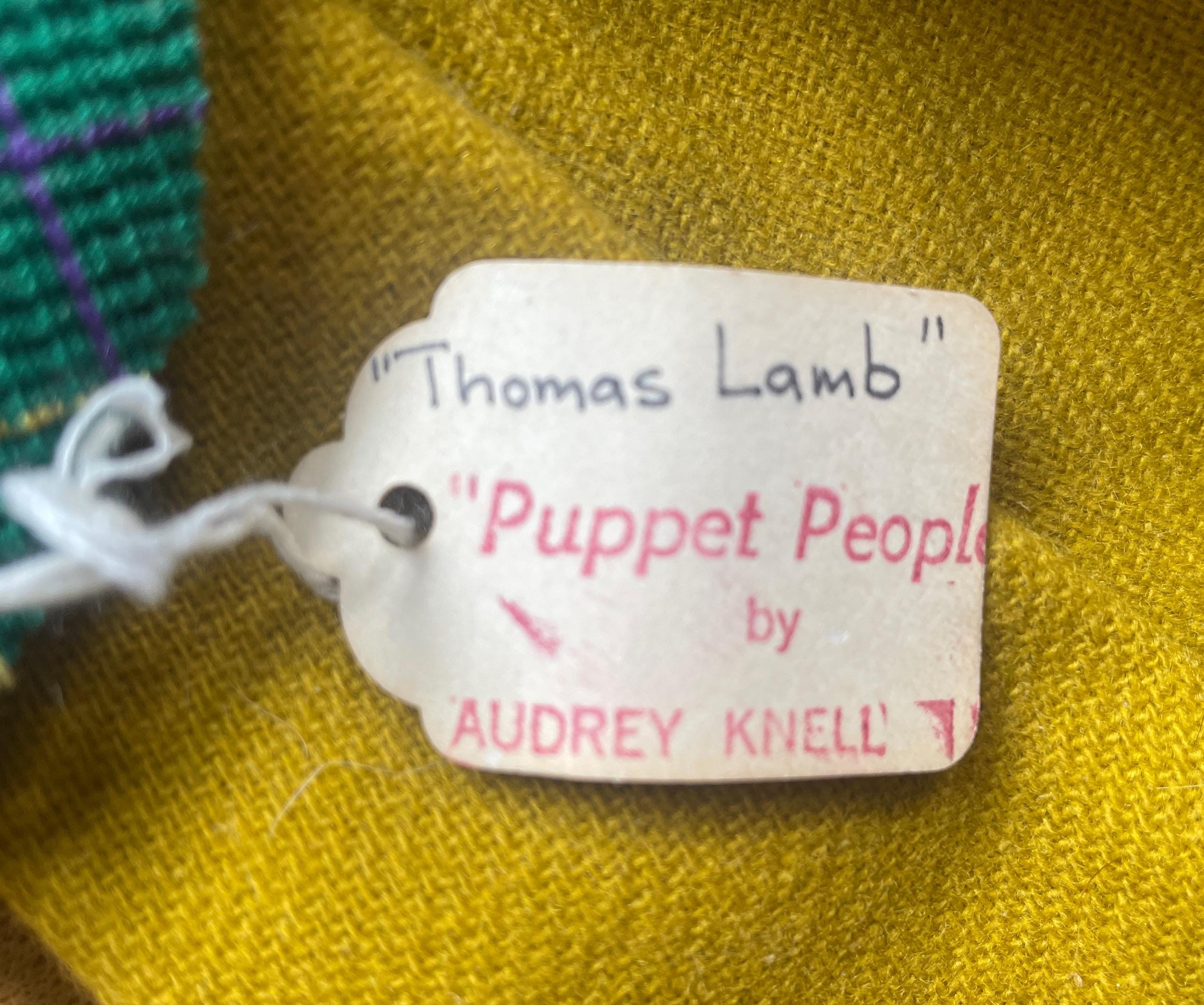 Vintage Puppet People Hand Puppet by Audrey Knell of Thomas Lamb - Etsy