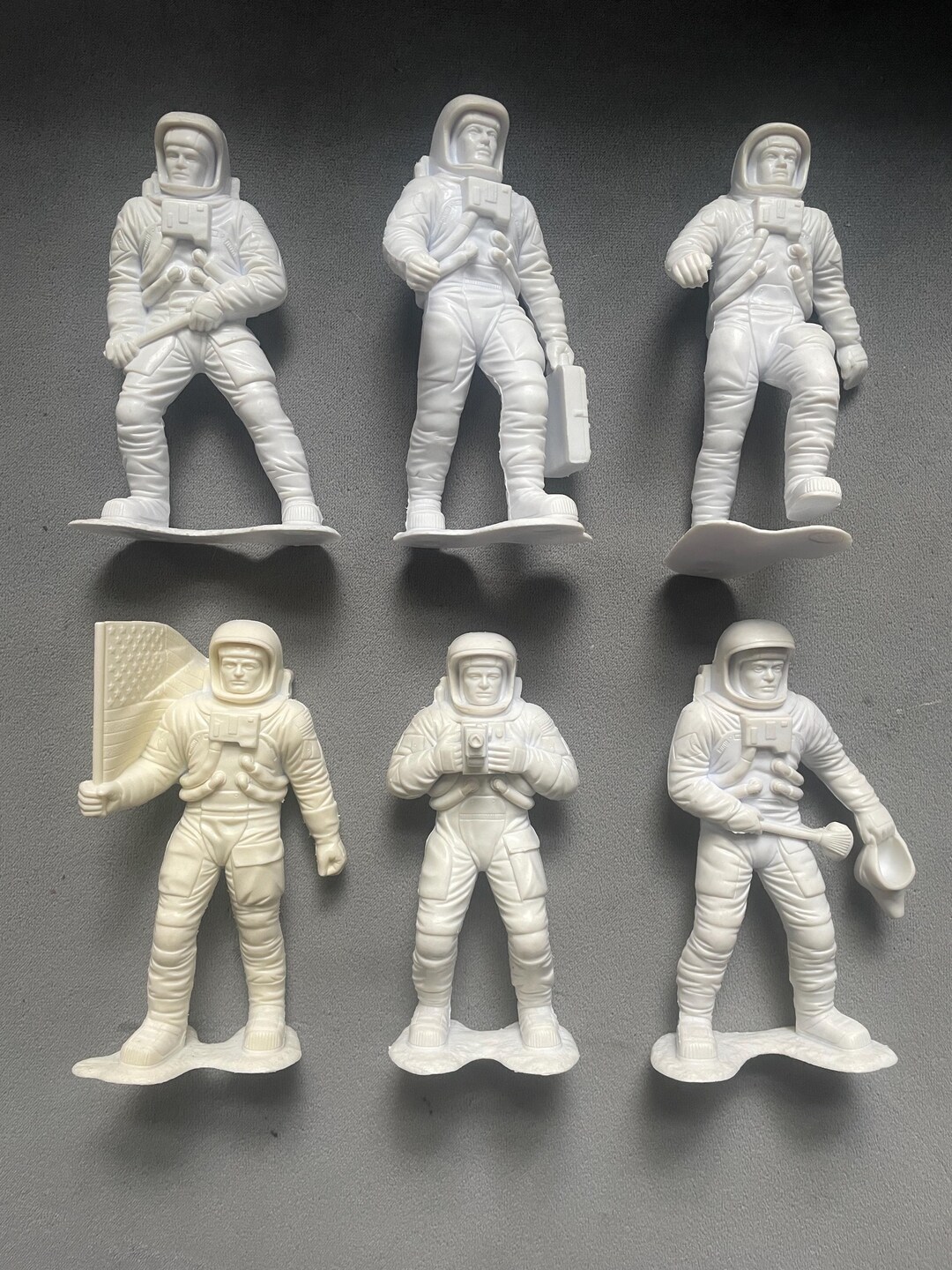 MARX Vintage Toys Lot of 6 Inch Astronaut's 5 Figures GREAT CONDITION ...