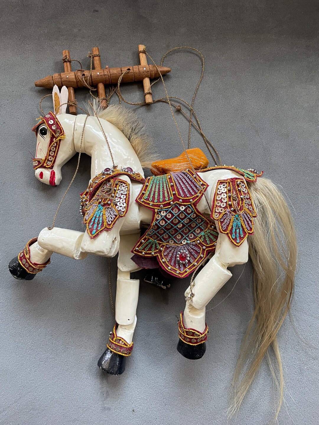 Beautiful Wooden Handmade Horse Marionette Hanging Mobile Art Decor - Etsy