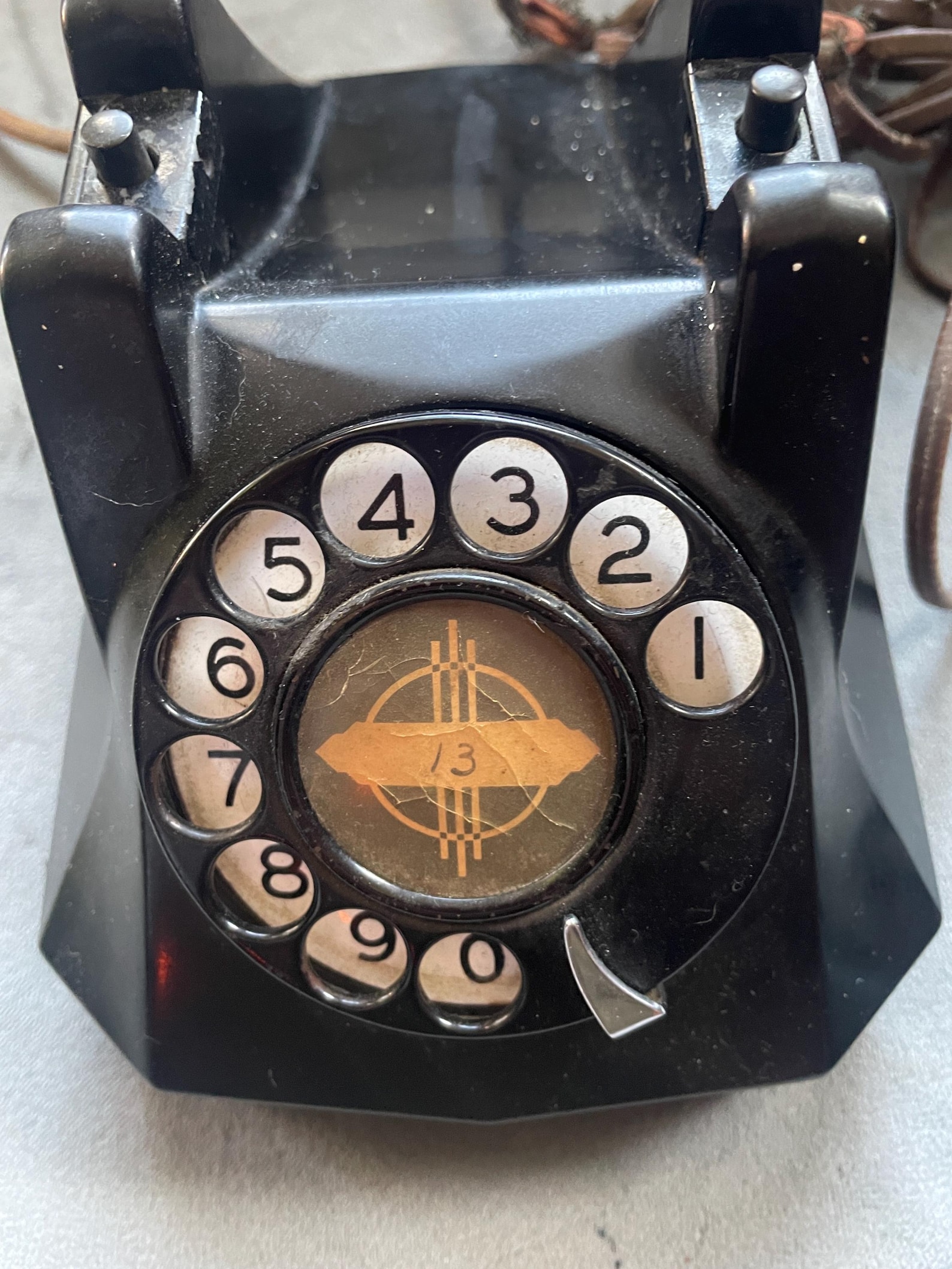 VINTAGE TELEPHONE MONOPHONE Automatic Electric Rotary Telephone Black ...