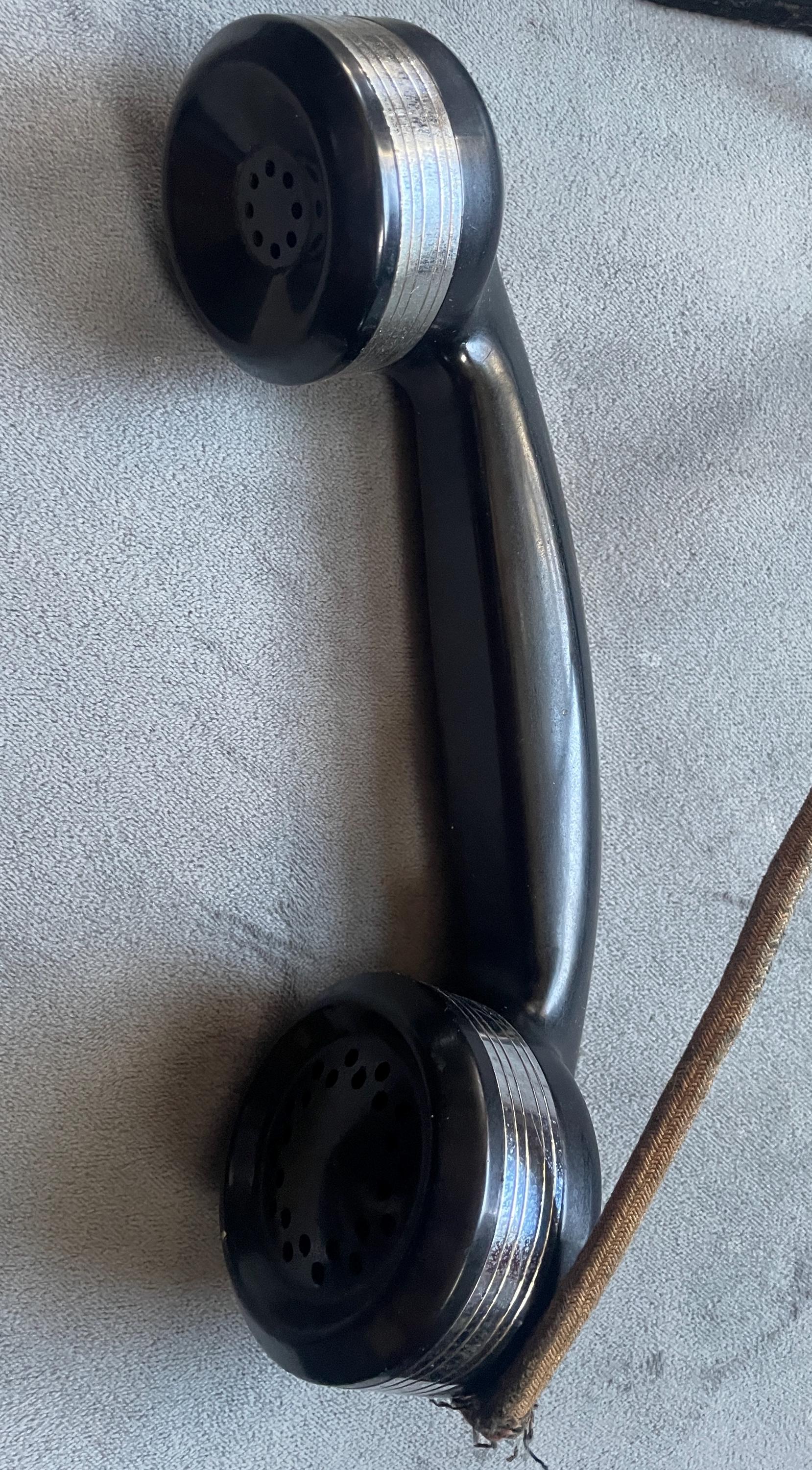 VINTAGE TELEPHONE MONOPHONE Automatic Electric Rotary Telephone Black ...