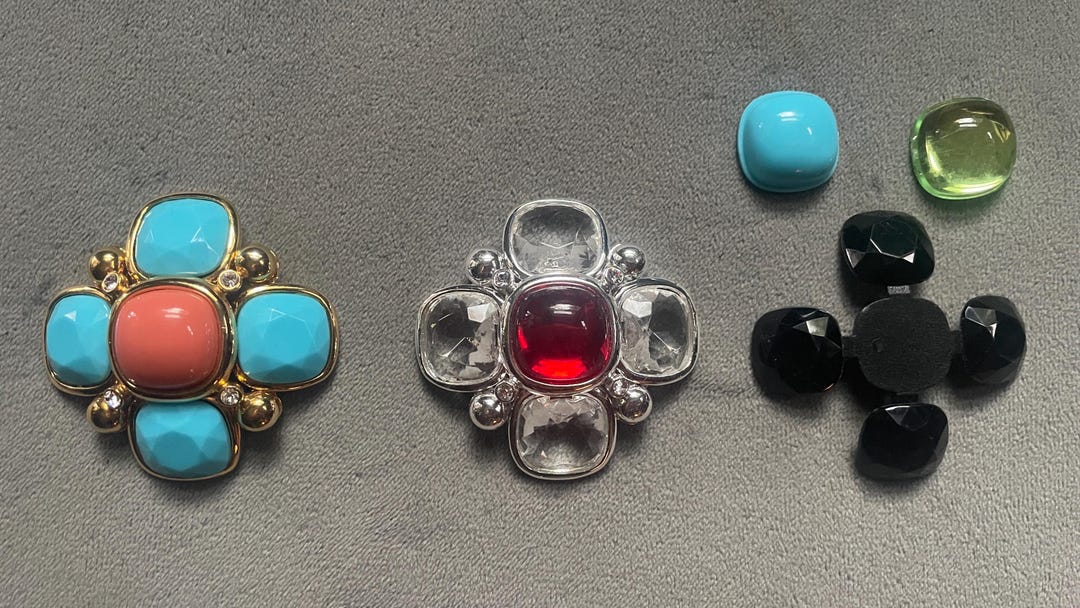 JOAN RIVERS SIGNED Classic Collection Interchangeable Statement Brooch ...