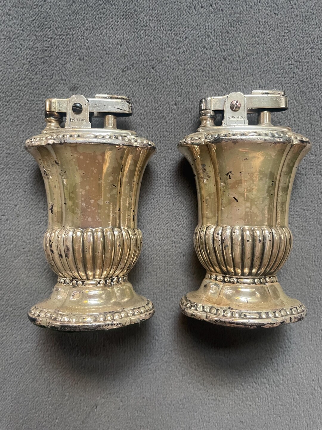 Vintage,ronson,mayfair Silver Plated Table Top Lighters 2 - Etsy