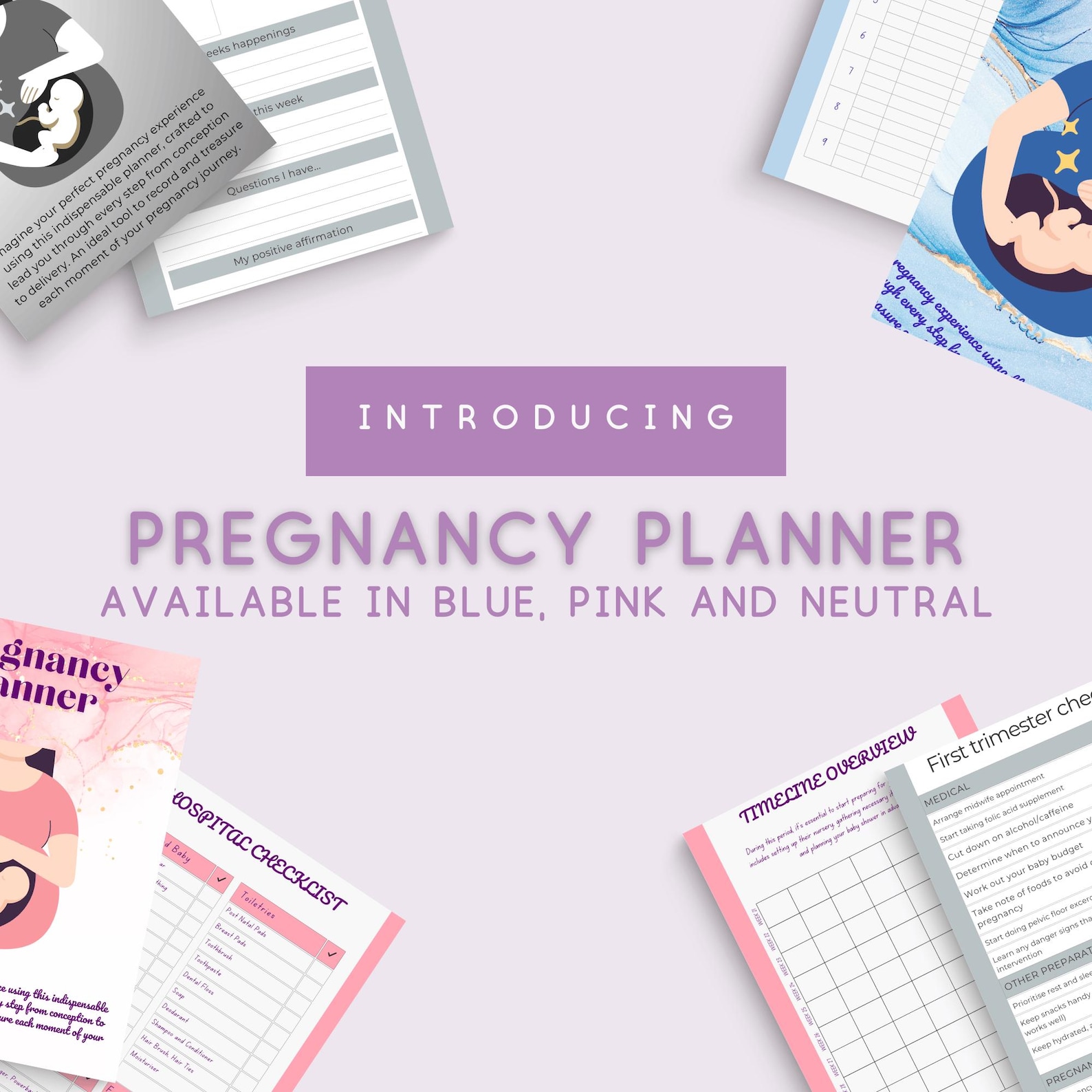 Printable Pregnancy Journal Planner: A4, 60 Pages (PDF) - Etsy