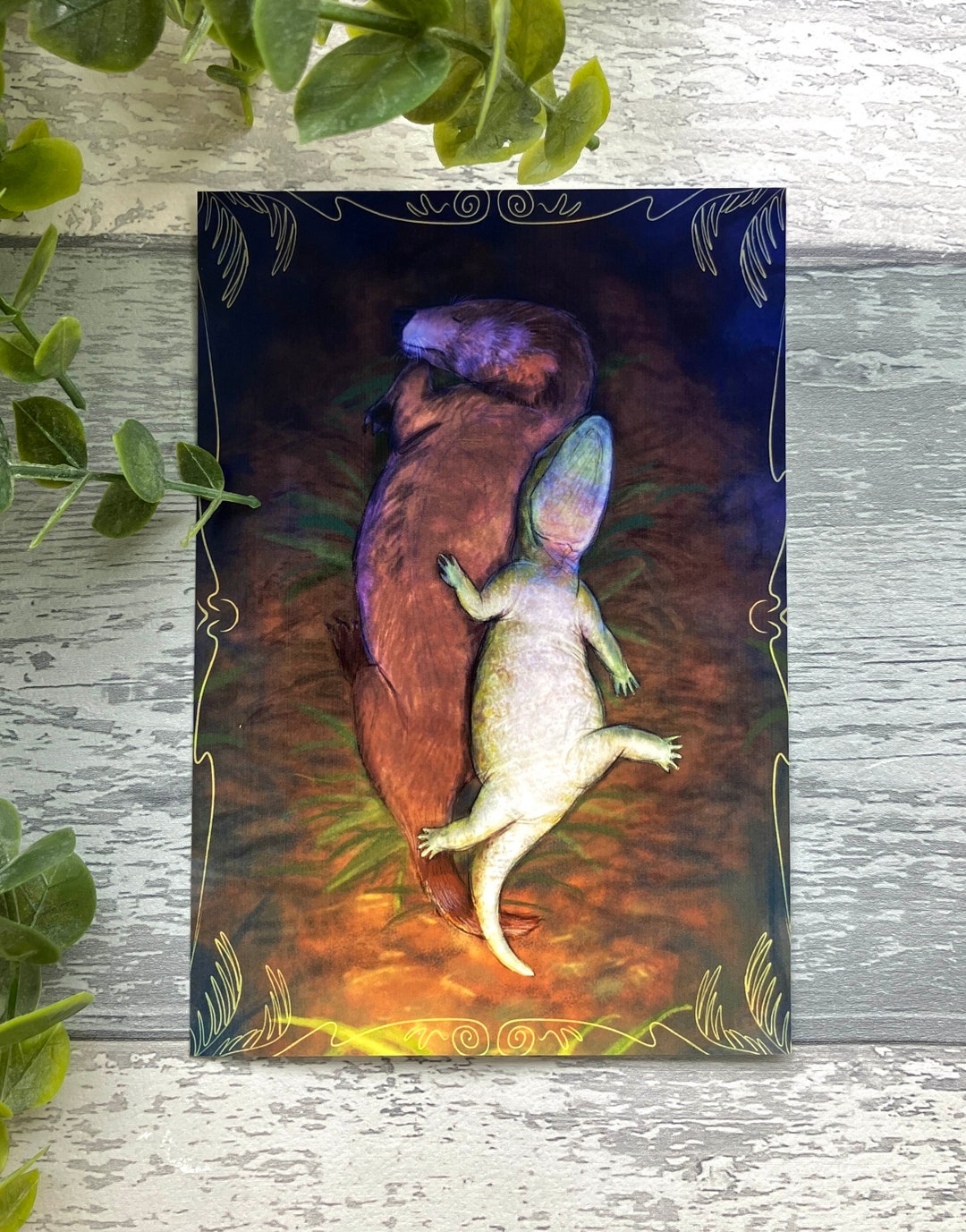 The Triassic Cuddle | Matte Art Print | Fossil Illustration Paleoart ...