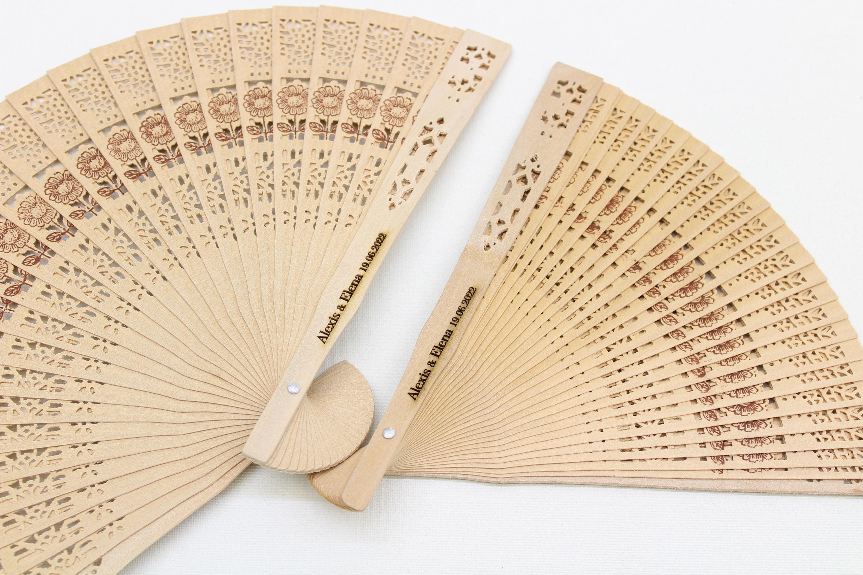 Bulk Personalized Wedding Fans, Wedding Favors for Guests Custom Hand ...