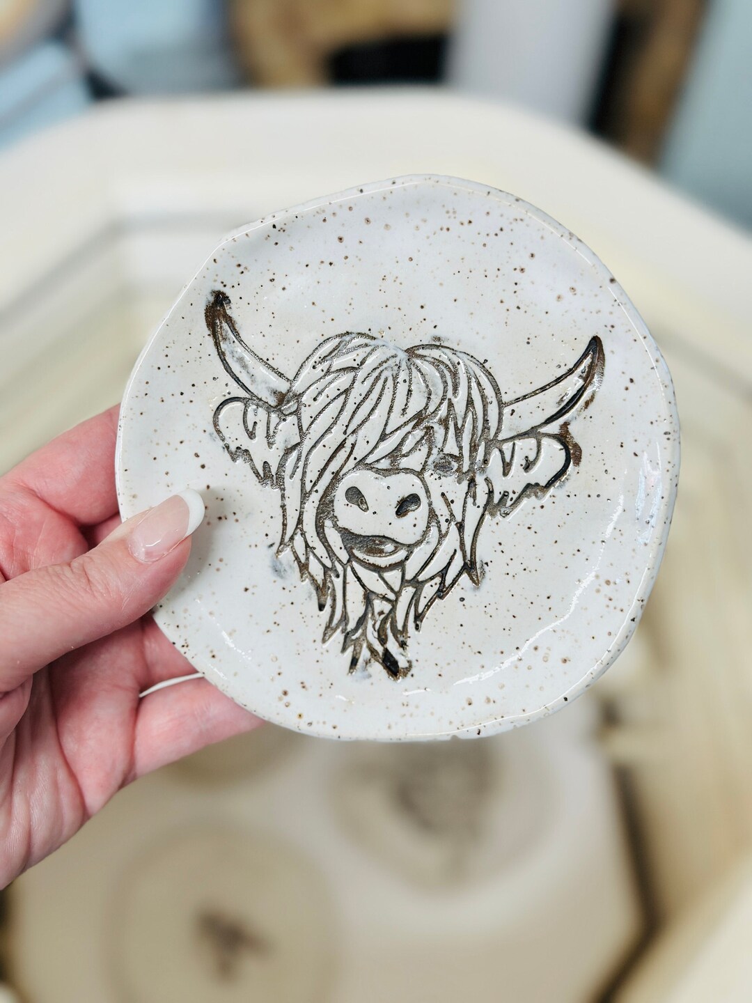 Highland Cow Gift, Ceramic Plate With Highland Cow, Gifts for Highland ...