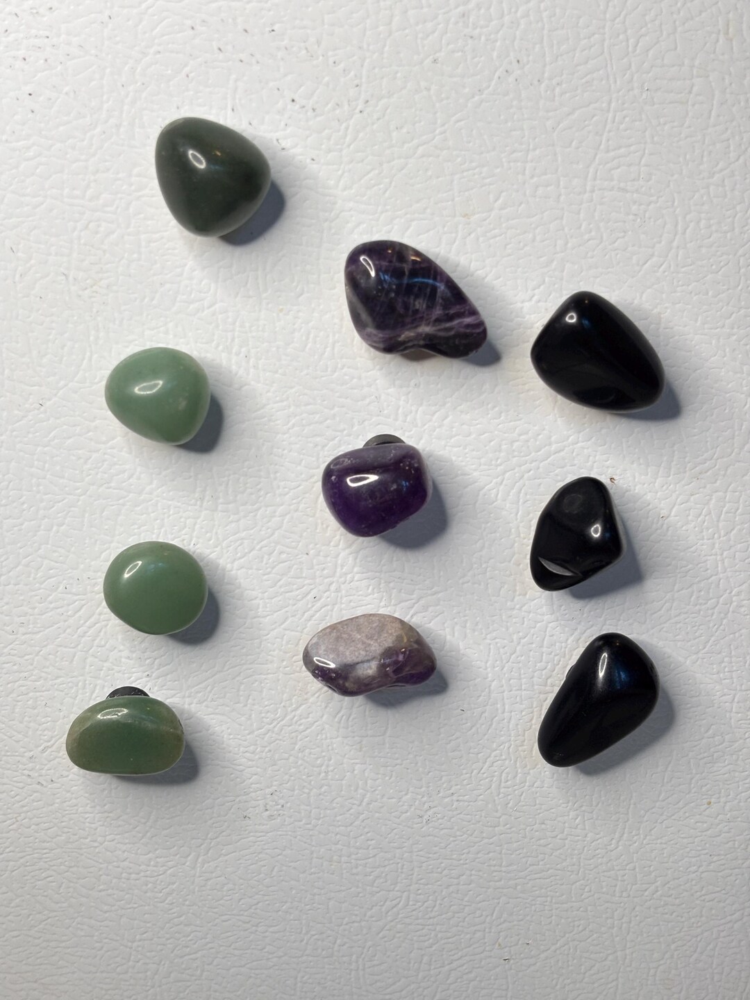 Crystal Refrigerator Magnets: Green Aventurine, Amethyst & Black ...