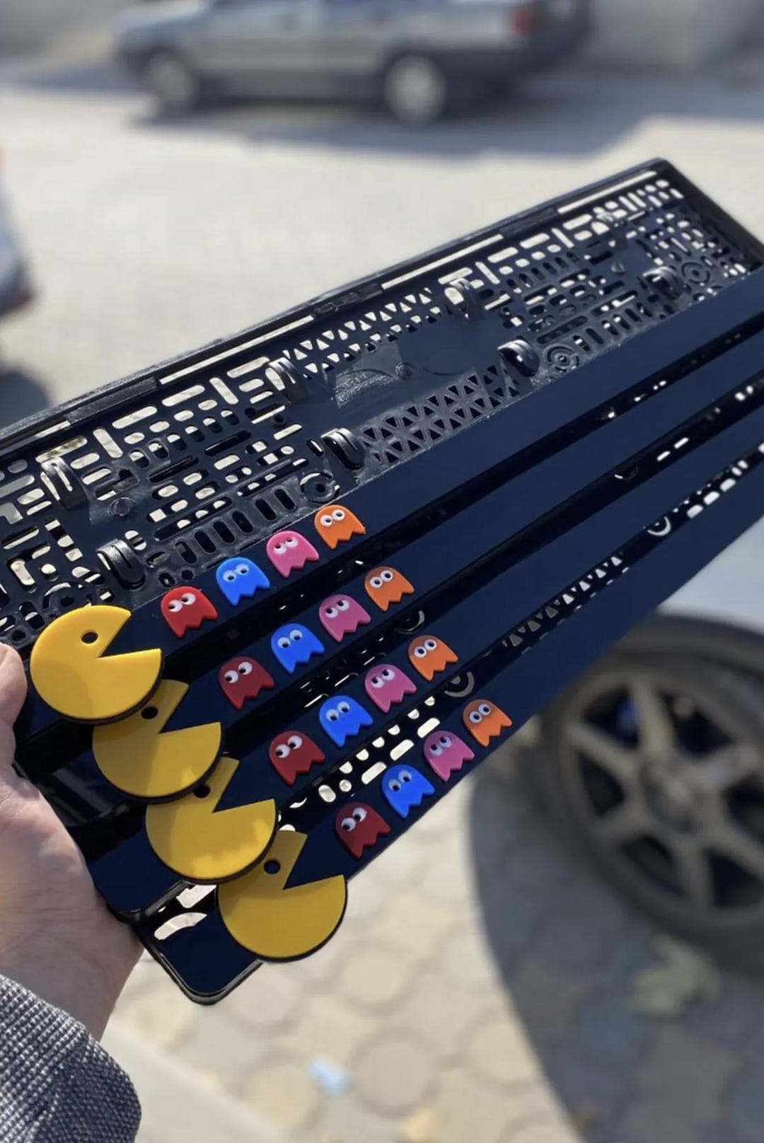 Pac Man Car License Plate Frame Holder - Etsy