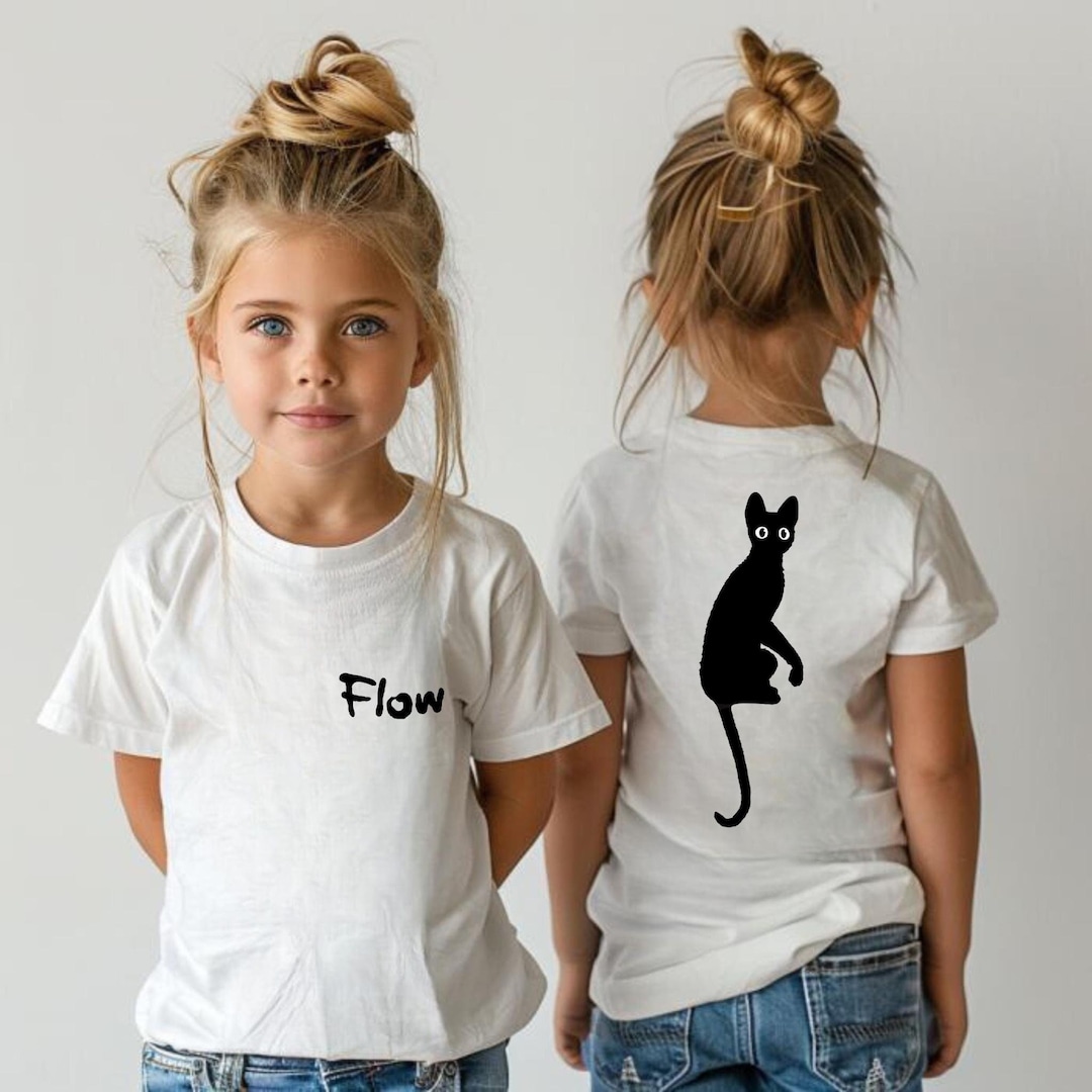 Kids Flow Movie Cat Tshirt for Kid Flow Cat White Shirt Cat T-shirt ...