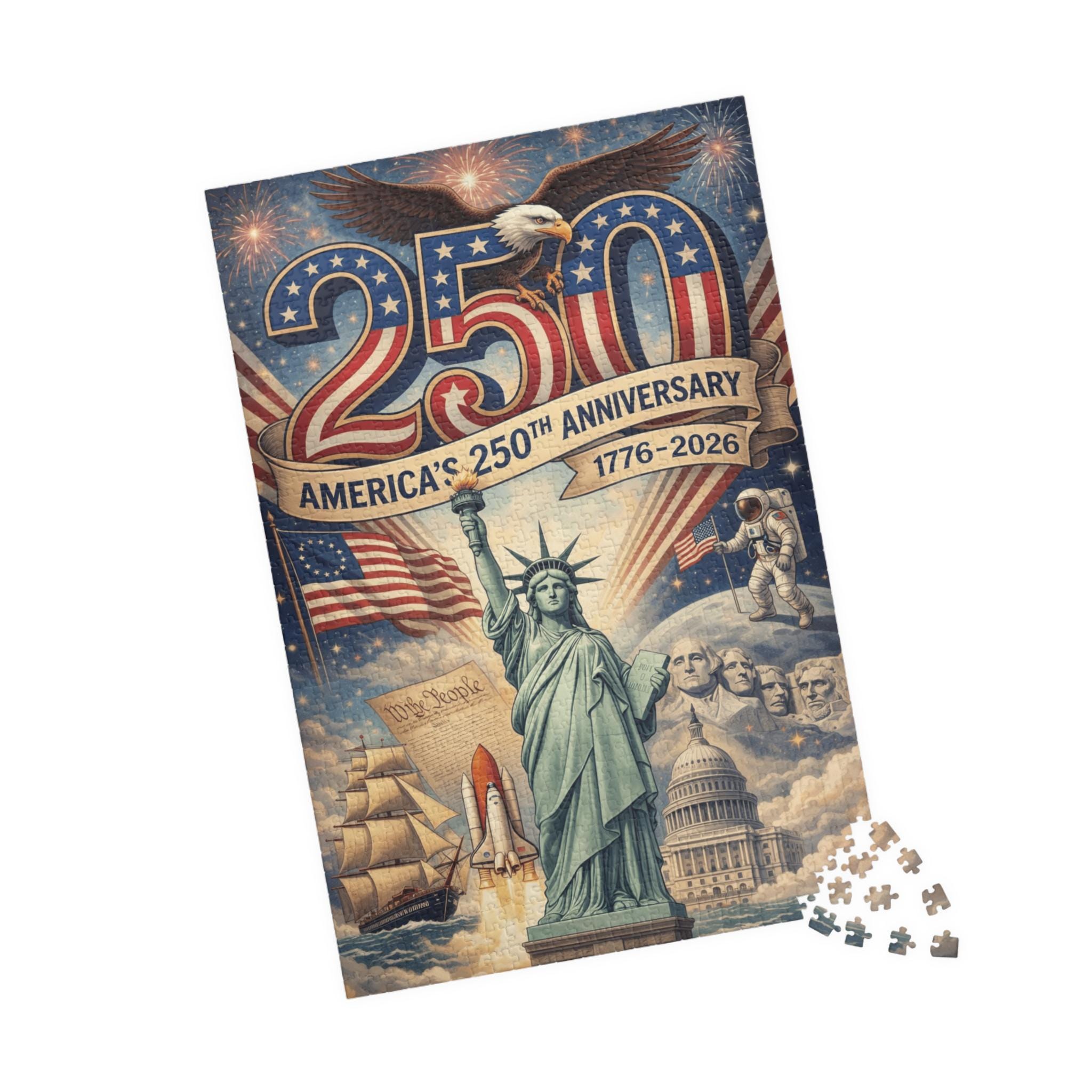 America 250th Anniversary Puzzle | Patriotic USA Jigsaw | Statue of ...