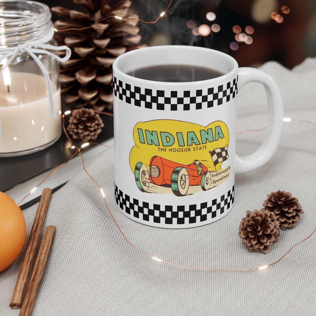 Indianapolis 500 Mug Vintage & Modern Logo Design Indy 500 Racing Fan ...