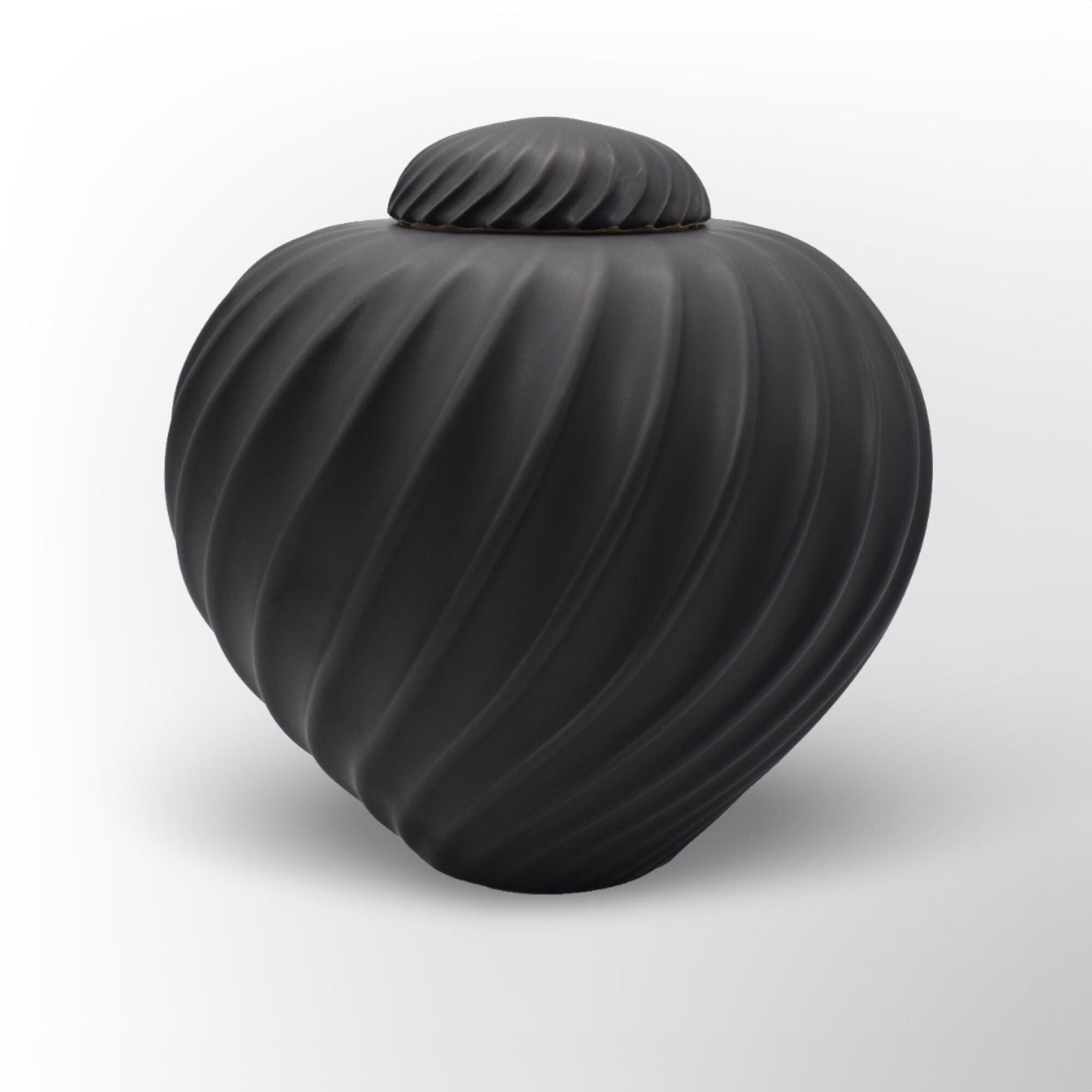 Matte Black Ceramic Urn – Large, Minimalist Cremation Urn - Etsy