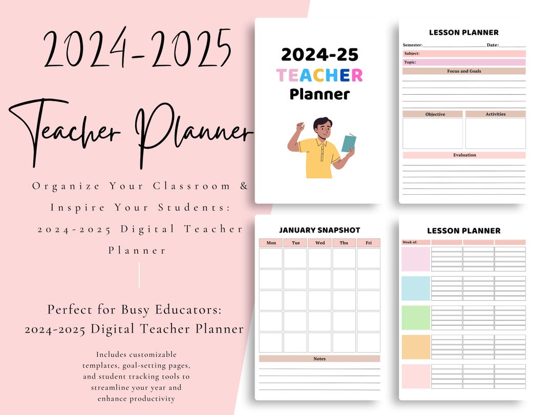 2024-2025 Teacher Planner Template - Etsy