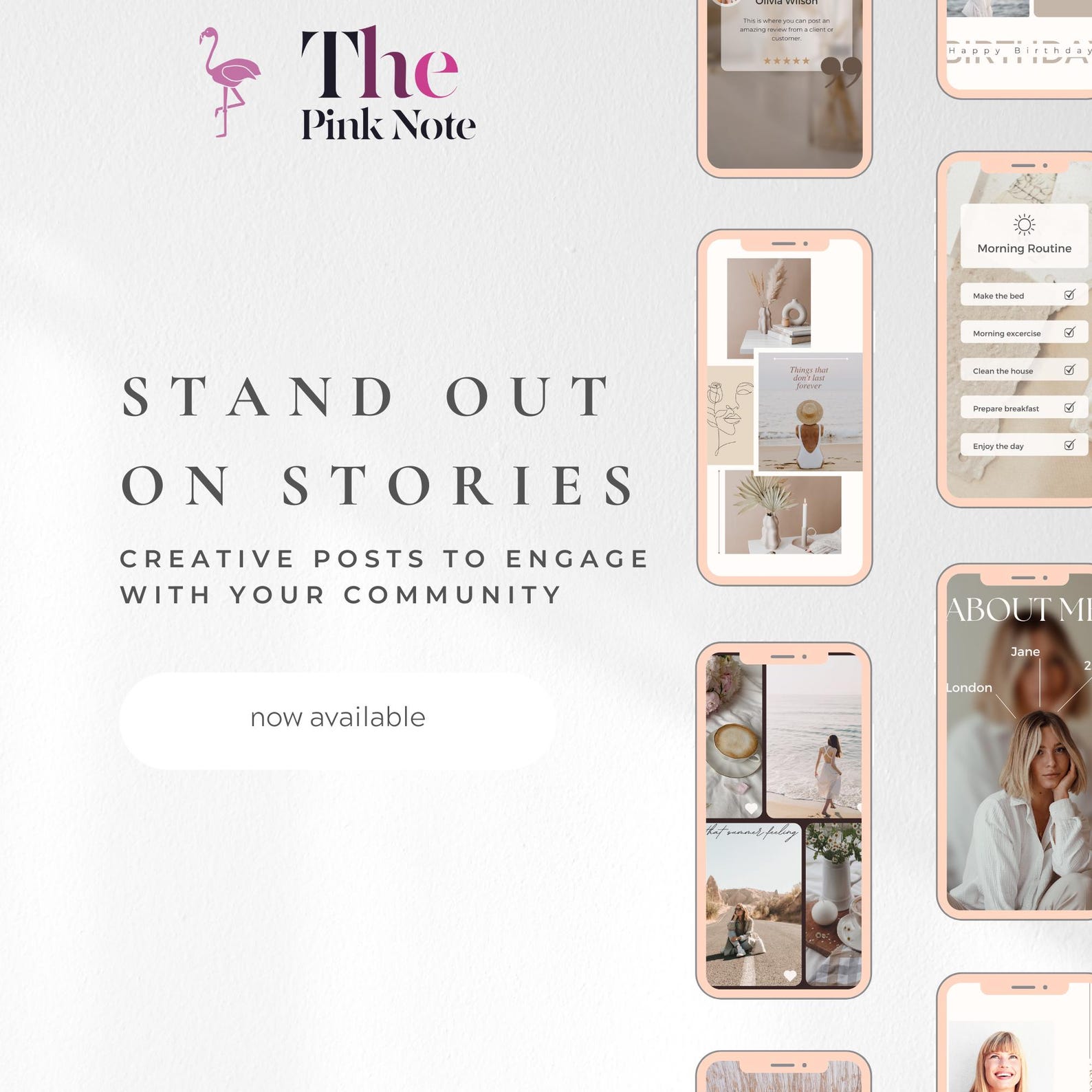 100+ Aesthetic Story Templates - Etsy