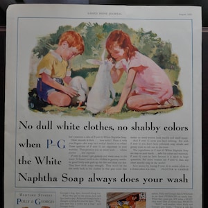 1933 Vintage P and G White Naphtha Soap Ad - Children With White ...