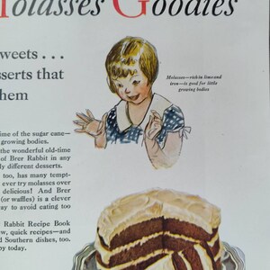 Vintage Ad - Brer Rabbit Molasses 1927 - Cute Graphic, Recipe for Lace ...