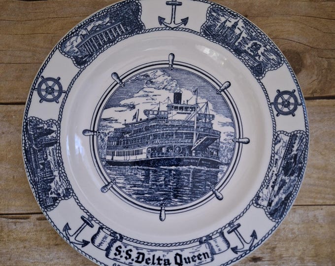 Vintage Kettlesprings Kilns Plate - S.S. Delta Queen, Alliance, OH Ohio ...