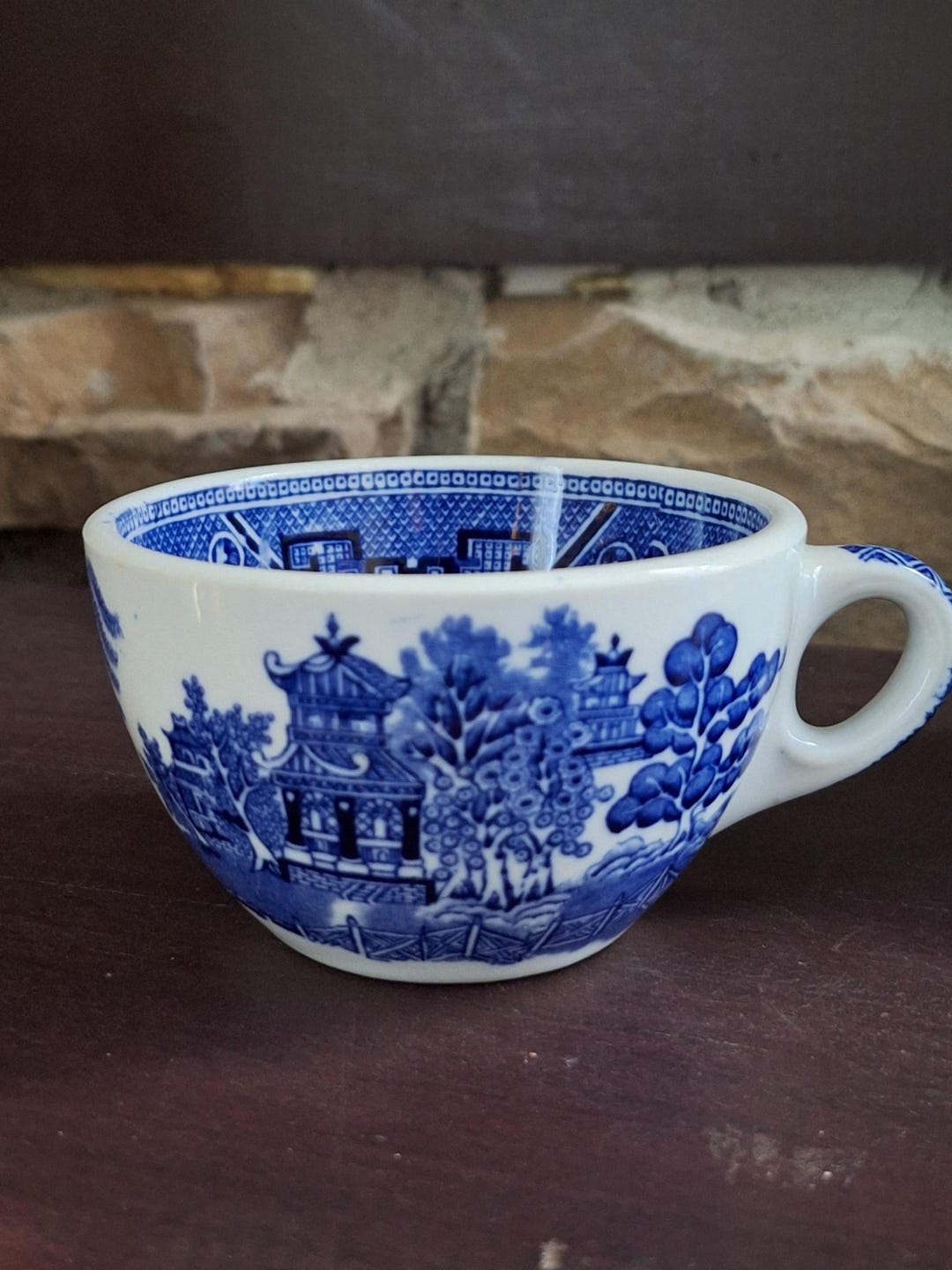Vintage Shenango Pottery 2 Blue Willow Coffee or Tea Cups, Restaurant ...