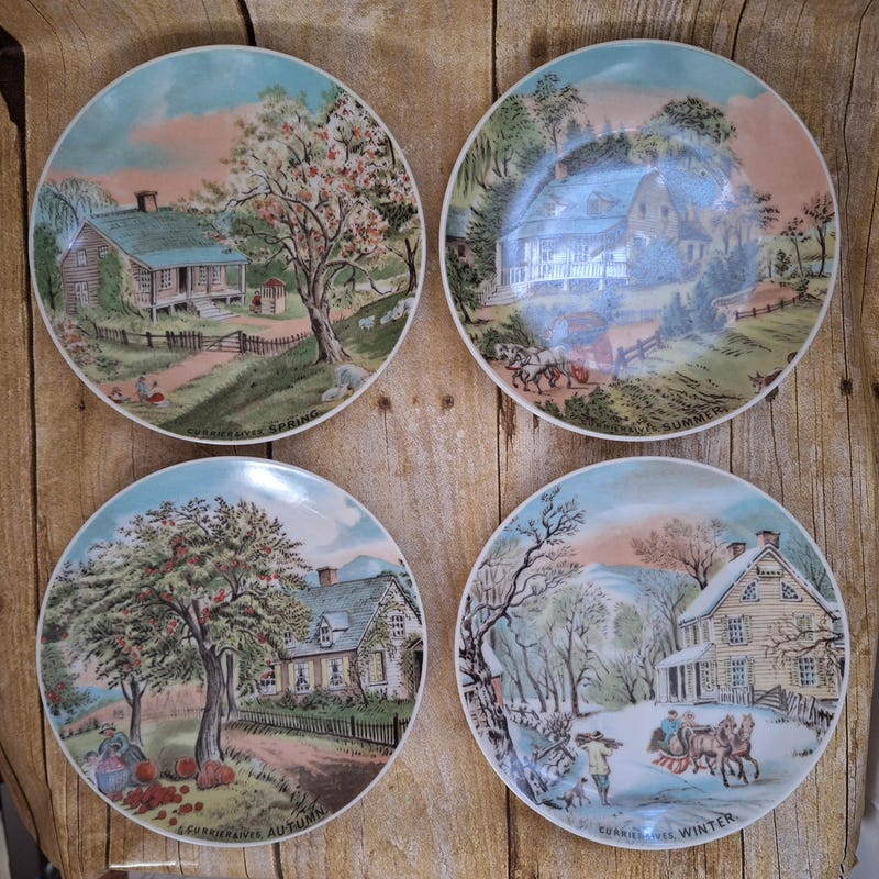 Four Seasons Plate - Etsy