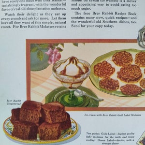 Vintage Ad - Brer Rabbit Molasses 1927 - Cute Graphic, Recipe for Lace ...