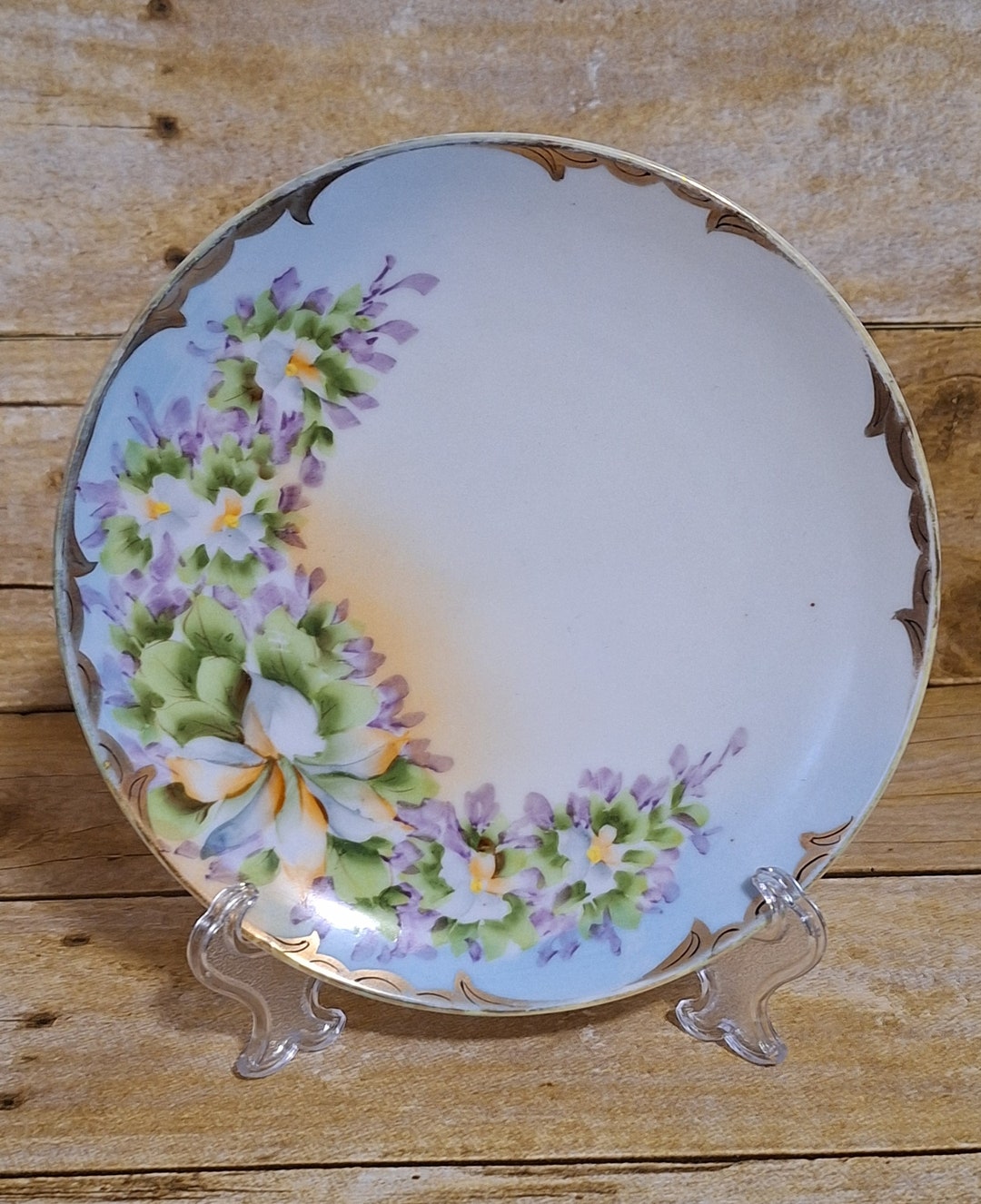 Antique Nogoya Seito Sho Ltd Green Crown Meito China Plate, Hand ...