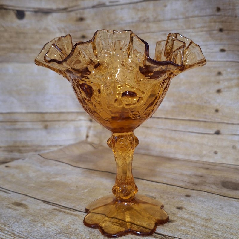 Amber Fenton Rose Compote - Etsy