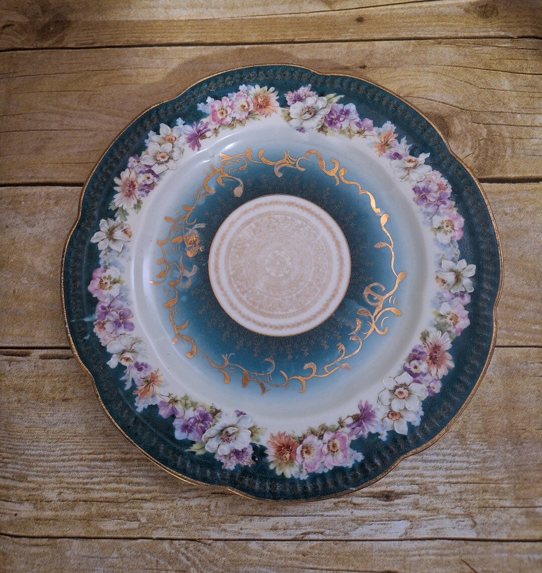 Beautiful Antique Cabinet Plate - Merkelsgrun Porcelain, Austria - Ca ...