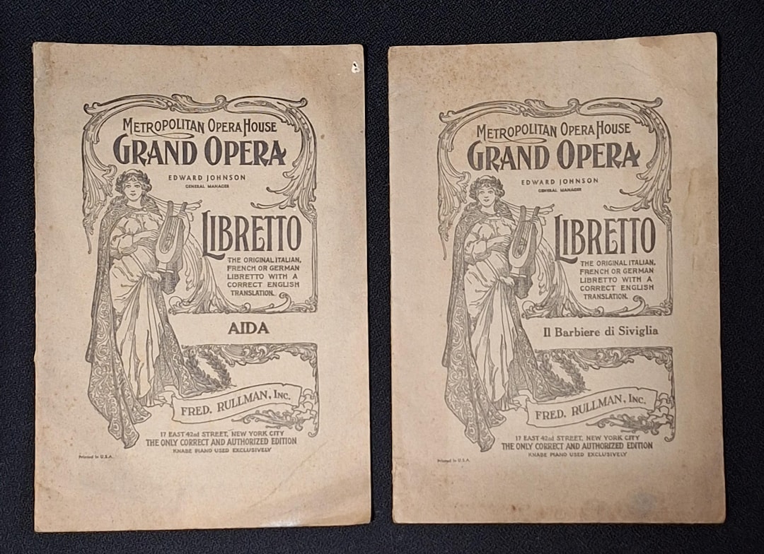 Antique Art Nouveau Metropolitan Opera House Grand Opera Booklets ...