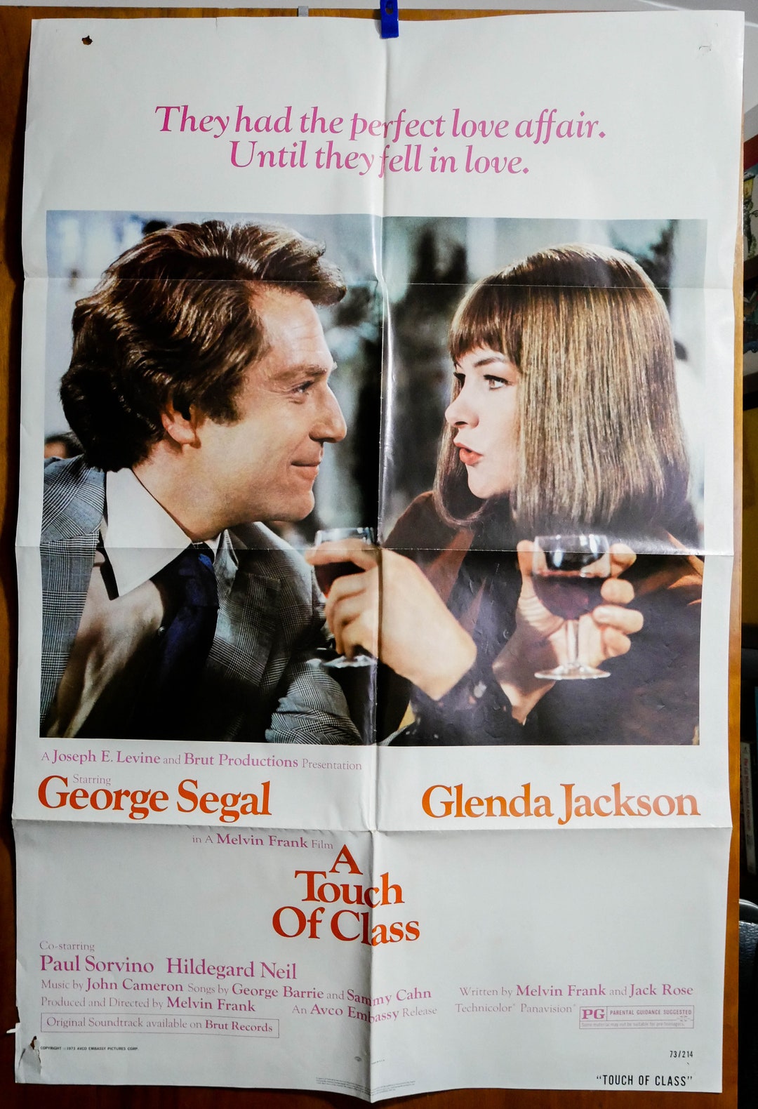1973 Vintage Original Movie Poster "a Touch of Class" George Segal ...