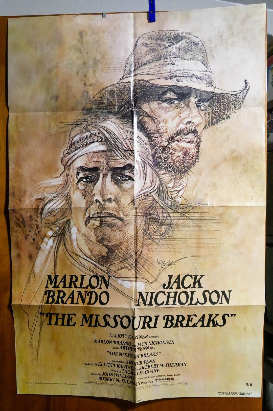 1976 Original Movie Poster - the Missouri Breaks - Jack Nicholson ...