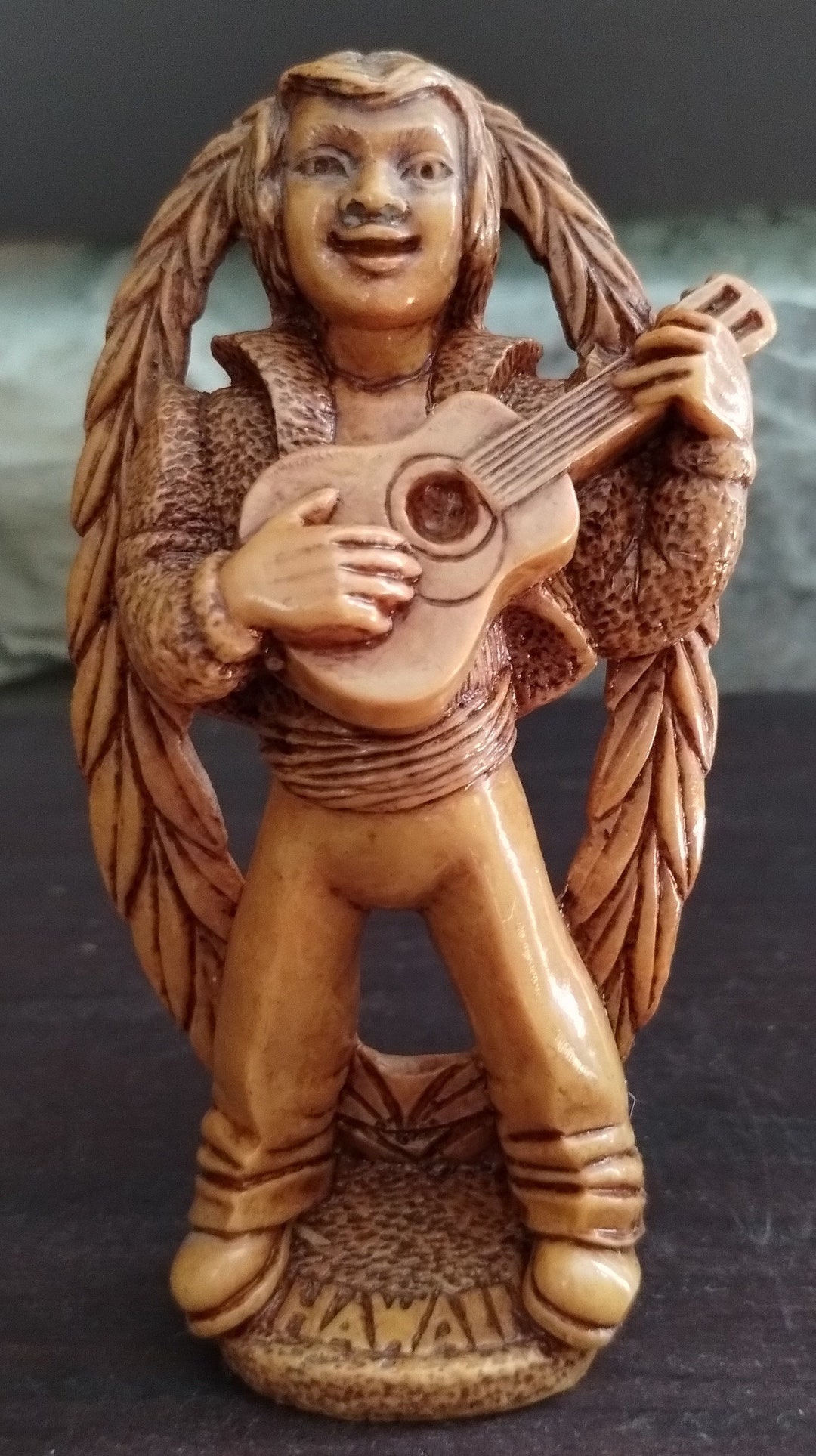 Vintage 1960s Coco Joe Joes Hawaii Hawaiian HAPA Wood - Man Playing ...
