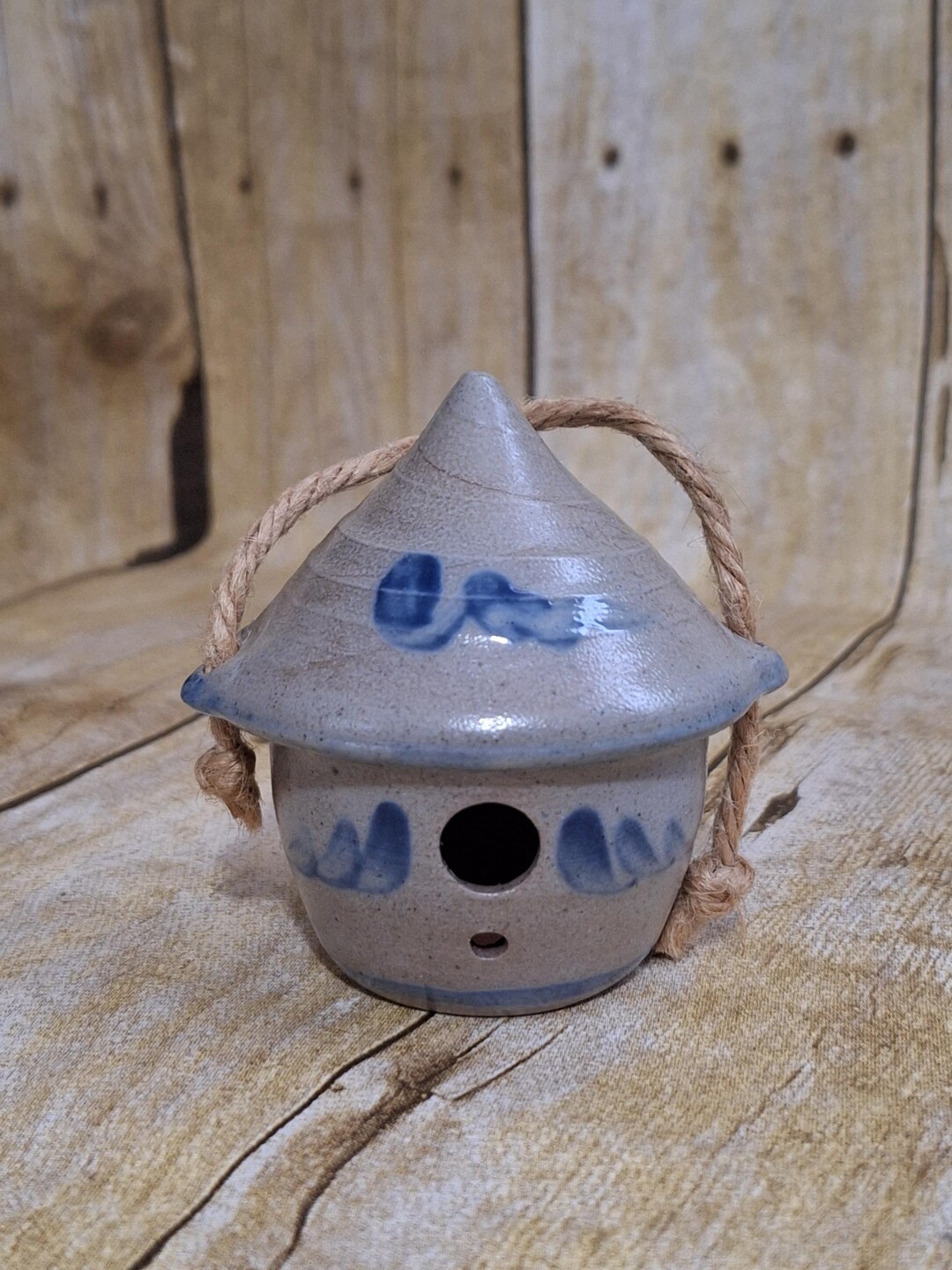 Vintage Rowe Pottery 30th Anniversary Miniature Birdhouse, Salt Glaze ...