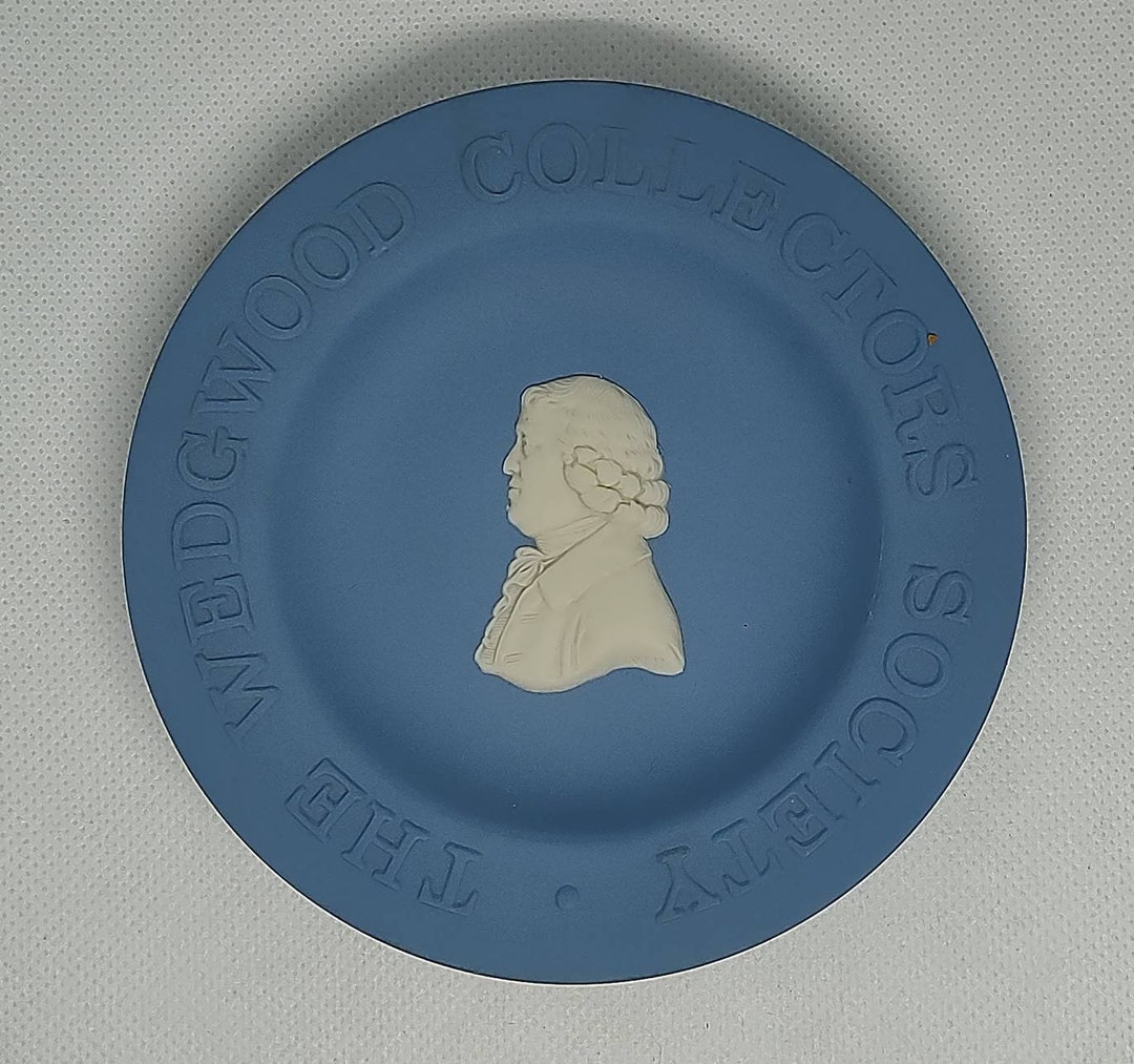 Vintage Wedgwood Collectors Society Small Blue Jasperware Plate ...