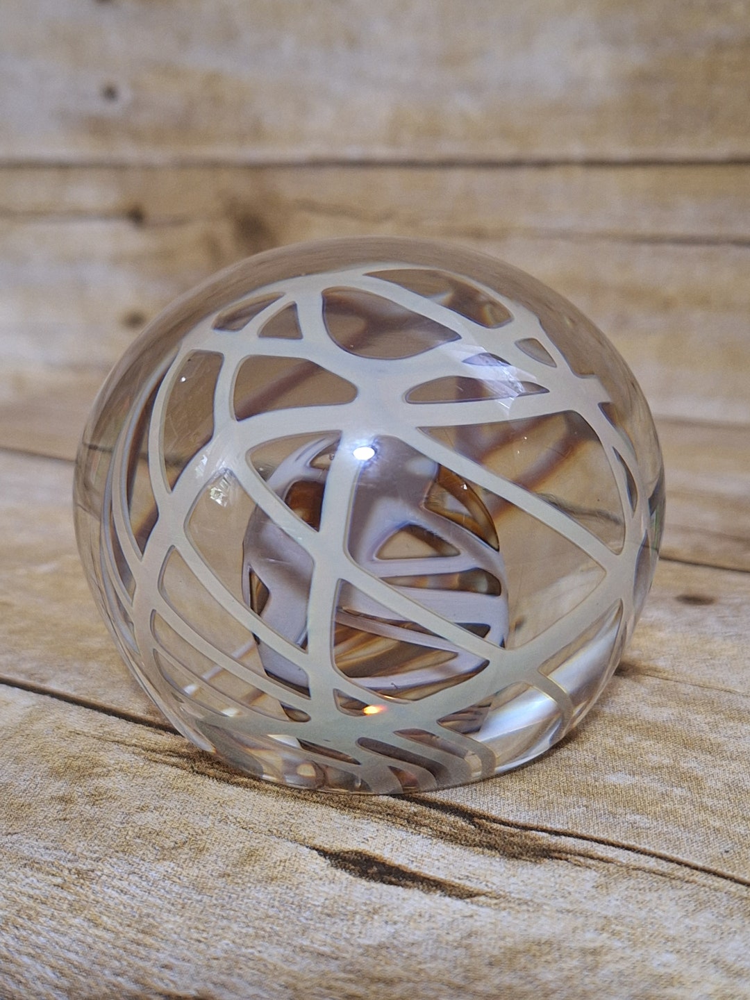 Vintage Michael Cohn Art Glass Paperweight, Signed, Dated, Numbered ...