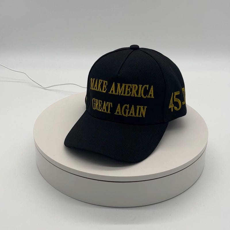 Black and Gold Trump Hat - Etsy